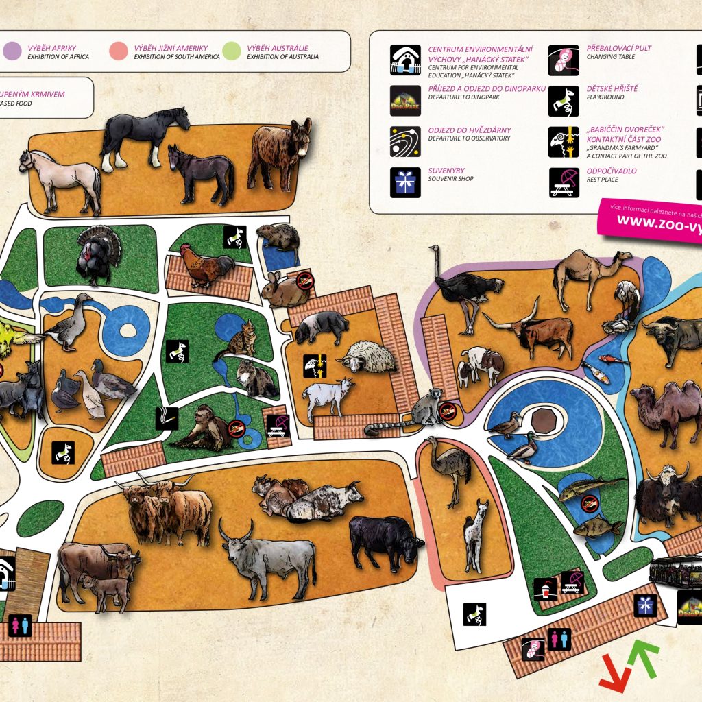 Mapa Zoo Vyškov – Zoologické zahrady v ČR